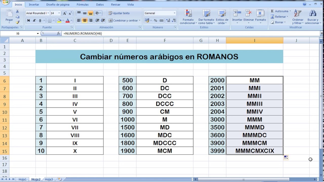 Cómo Convertir Números Normales a Números Romanos en Excel - Muy Fácil ...