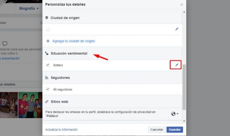 Cómo Poner una Relación Sentimental con Alguien en la Biografia de ...