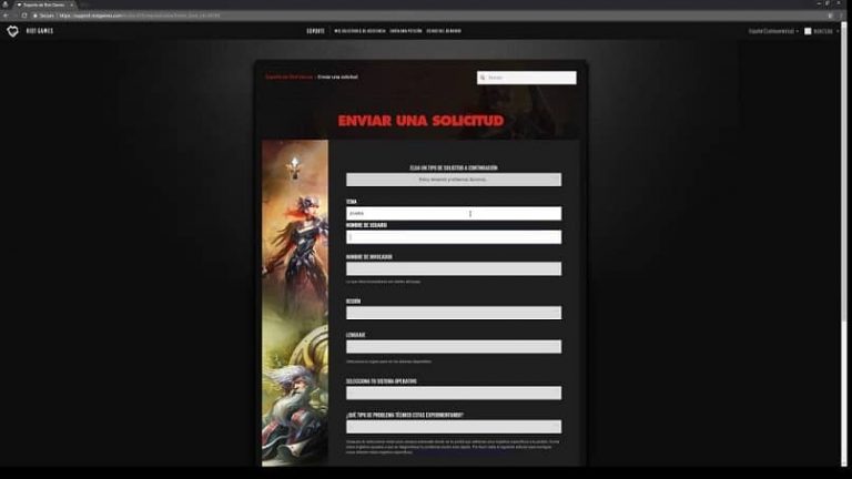 ¿Cómo Abrir un Chat en Vivo Para Obtener Soporte del LoL? (Ejemplo ...