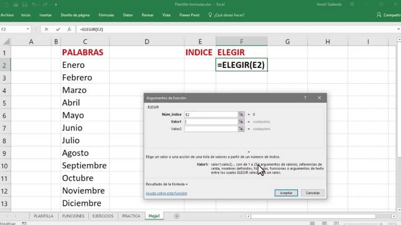 Cómo usar la Función ELEGIR para Elegir Entre dos Valores en Excel ...
