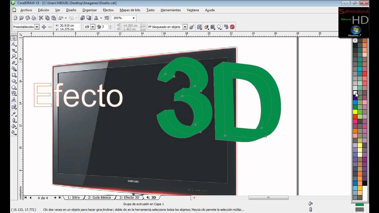 Cómo Usar la Herramienta de Extrusión para Generar Objetos 3D en Corel ...